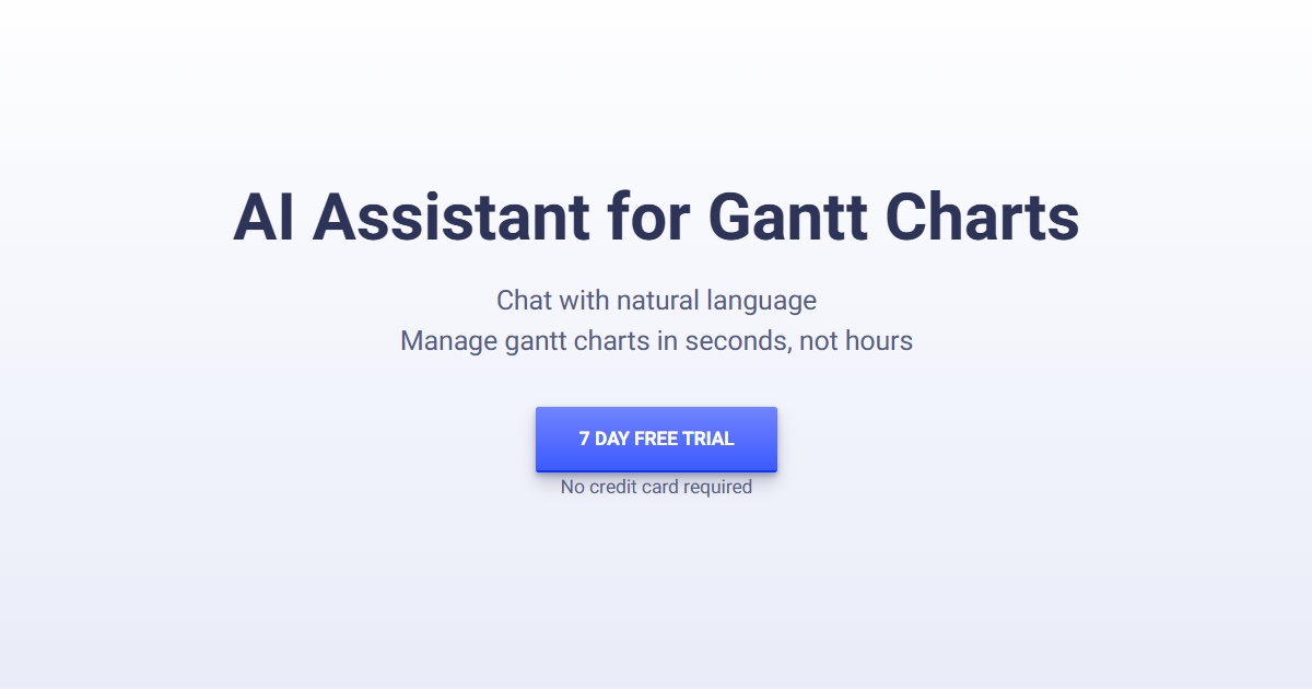 AI Assistant for Gantt Charts
